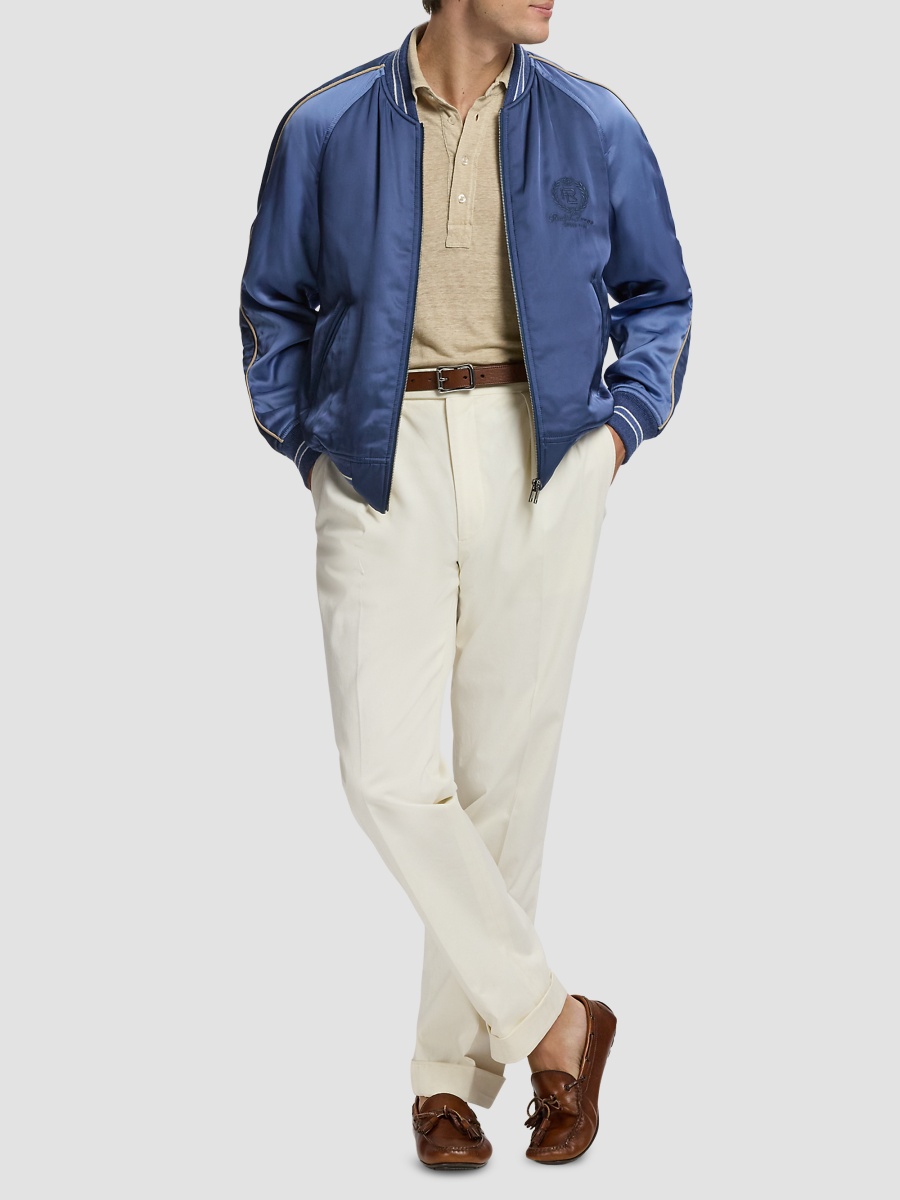 RALPH LAUREN PURPLE LABEL damon reversible satin bomber jacket